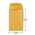 "Staples Brown Kraft Coin Envelopes, 2 1/4"" x 3 1/2"", Gummed Closure ...