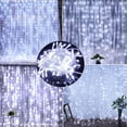 ZOELNIC 9.8ft x 9.8ft 300LED White Lights Fairy String Curtain Lights ...