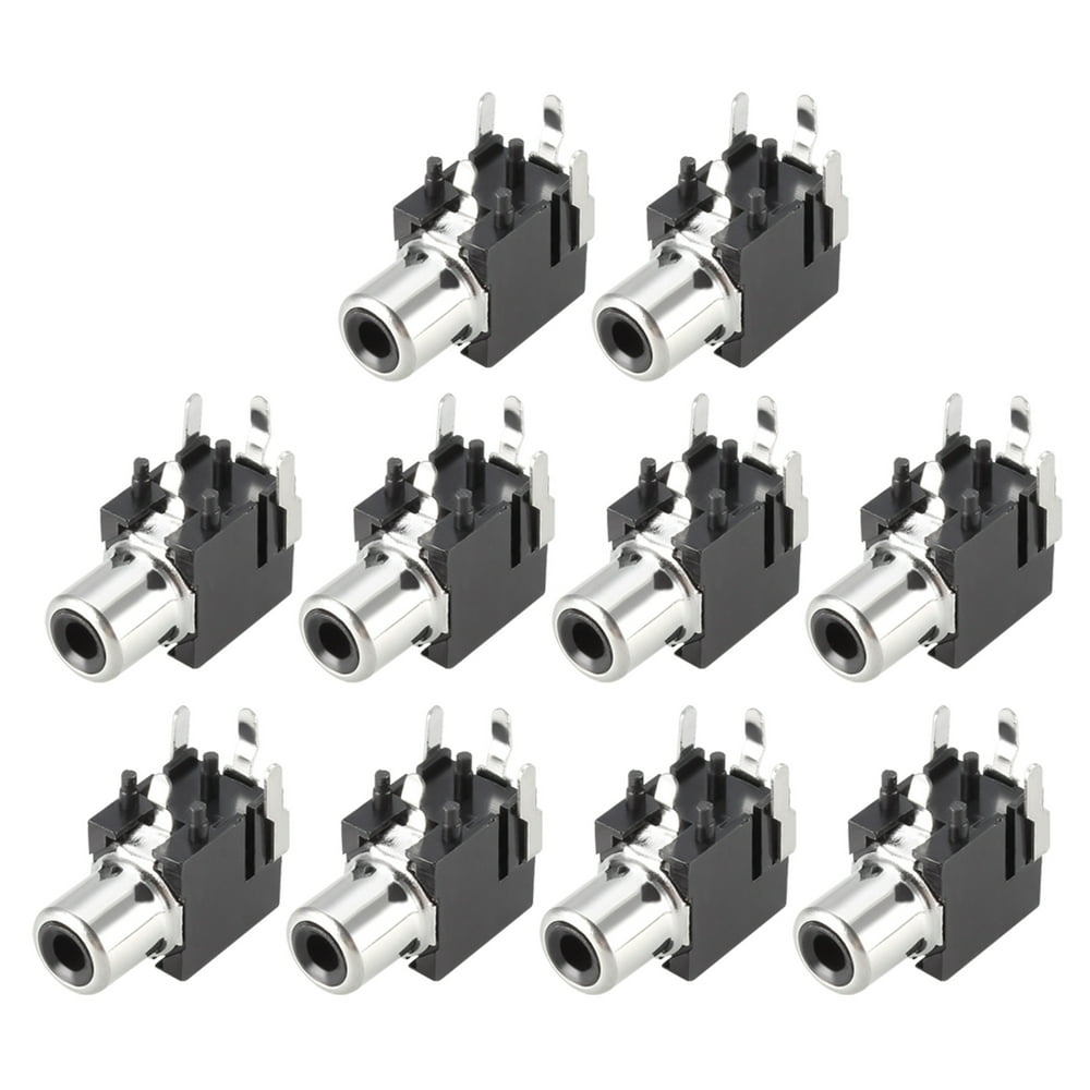PCB Panel Mount Single RCA Socket Female Jack Audio Video AV Connector ...