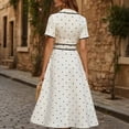 KLHDSF Summer Dresses For Women 2026 V-Neck Short Sleeve High Waist ...