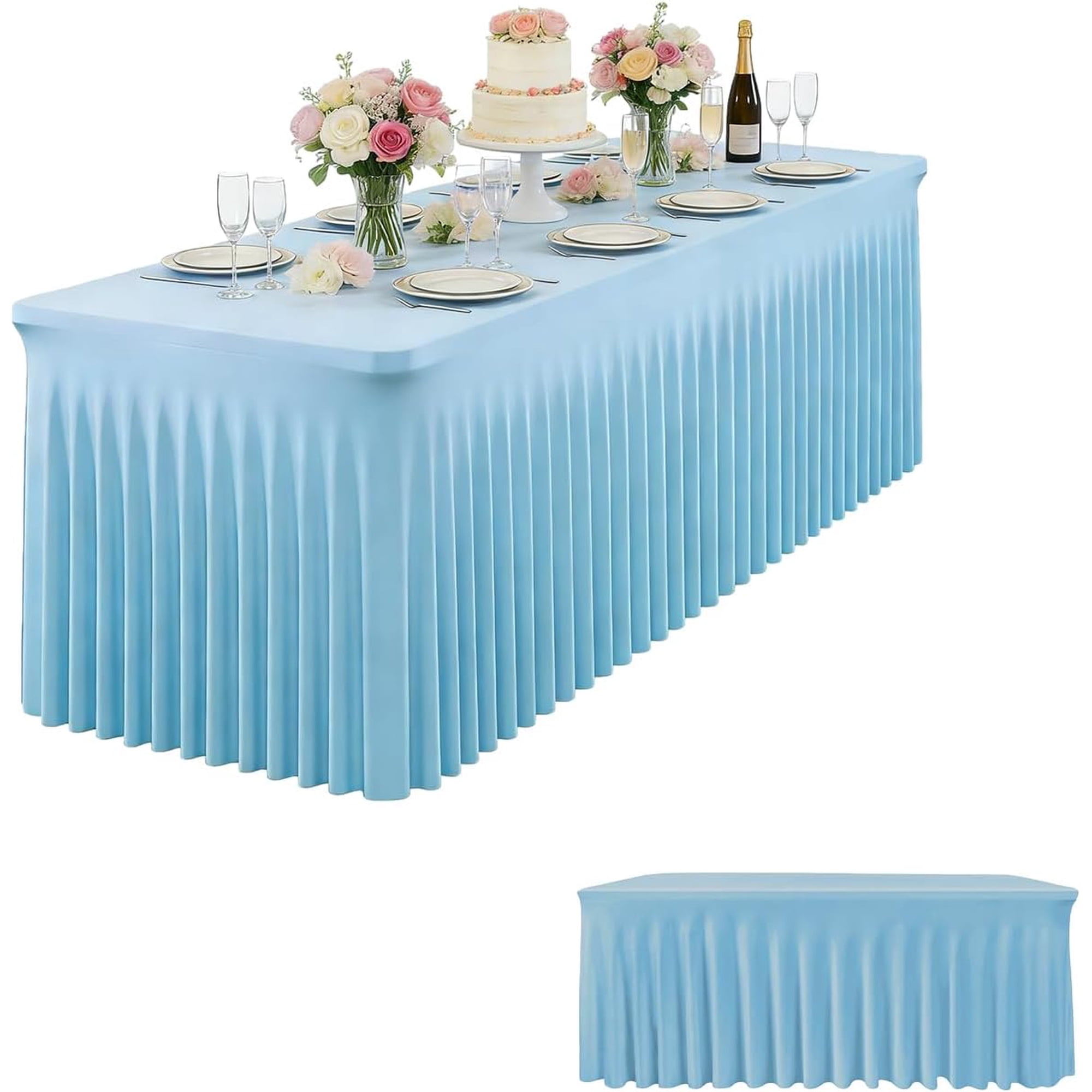 Click here for Unbranded 1 Pack 72lx30wx30h White Table Skirt For... prices