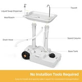 DWVO Portable Outdoor Hand Wash Station with Pump, Faucet, Drain ...