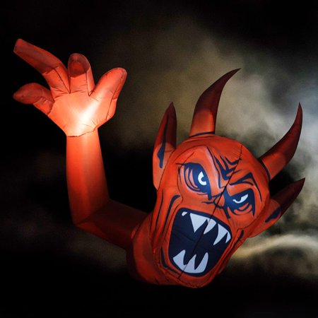 5 Foot Length Halloween Inflatable Halloween Red Devil Rai e Hand with ...