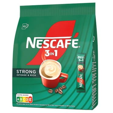 Nescafe 3 in 1 Strong Instant Coffee Sachets, Single Packets 28x18g ...
