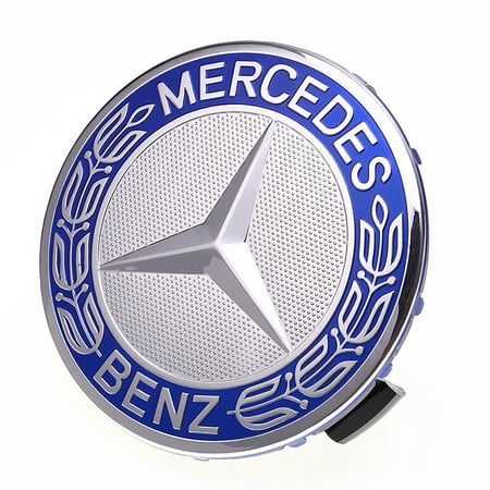 4pc 75mm Center Wheel Caps Rim Emblem Logo Blue For Mercedes Benz SICED ...