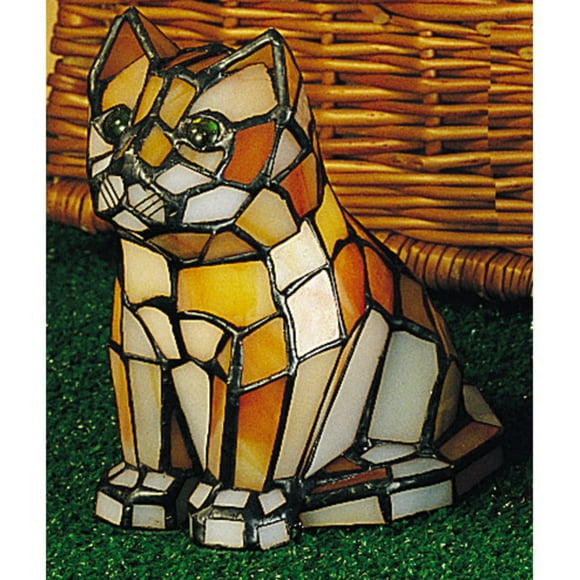 Stained Glass Cat Lamp