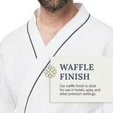 Kaufman - Set of 2 Unisex Waffle Kimono Robe, 100% Cotton, Luxurious ...