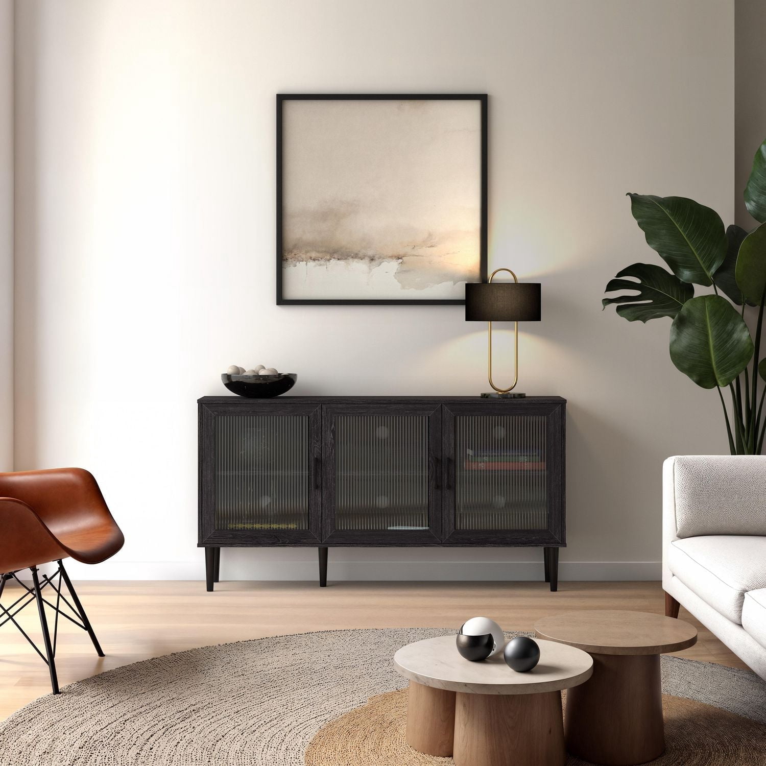 Click here for Corliving Ethan Engineered Wood Sideboard With 3 G... prices