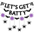 Happy Halloween Banner Garland with Spider Bat Sign for Halloween Party ...