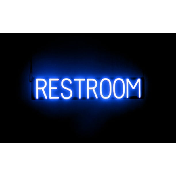 SpellBrite Neon-LED RESTROOM Sign With Dimming Capability. LED Bathroom ...