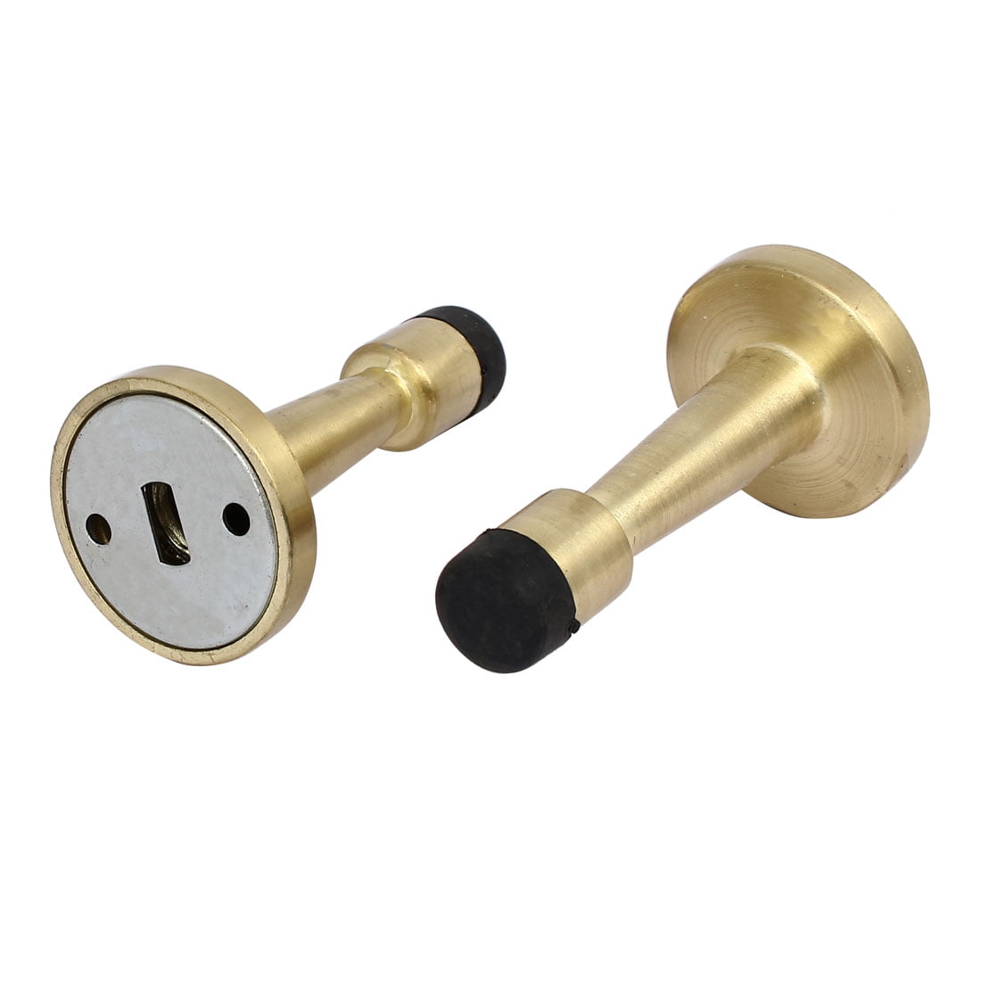 40mm x 80mm Round Base Wall Mounted Doorstop Door Stoppers Gold Tone ...