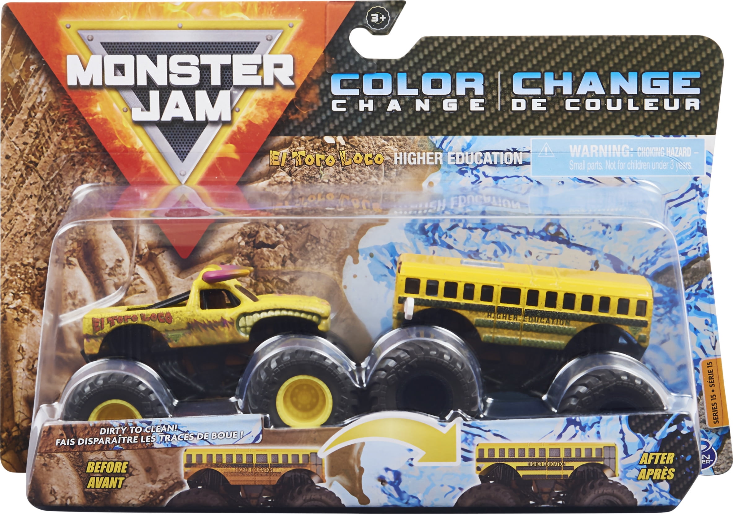 Monster Jam 1:64 2-Pack (Color Change) El Toro Loco v Higher Education ...