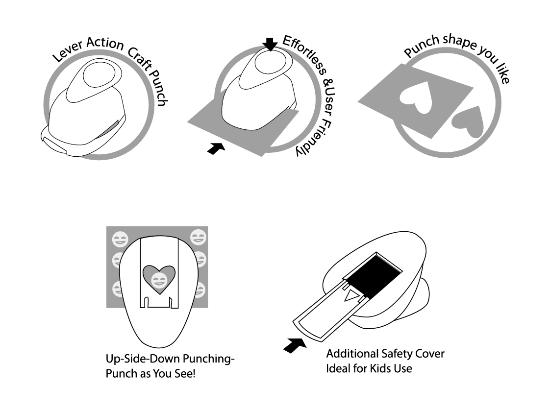 Bira Craft 1 inch Daisy Lever Action Craft Punch for Paper Crafting ...