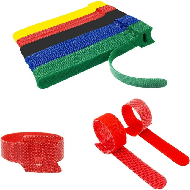 Reusable Fastening Cable Ties Adjustable Cord Ties, Microfiber Cloth ...