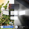 4Pcs Upgraded Solar Motion Sensor Flood Lights, 288 LED Remote Control ...