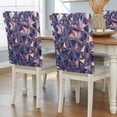 Abstract Crystalline Shards Chair Back Covers Set of 8 Modern Purple ...
