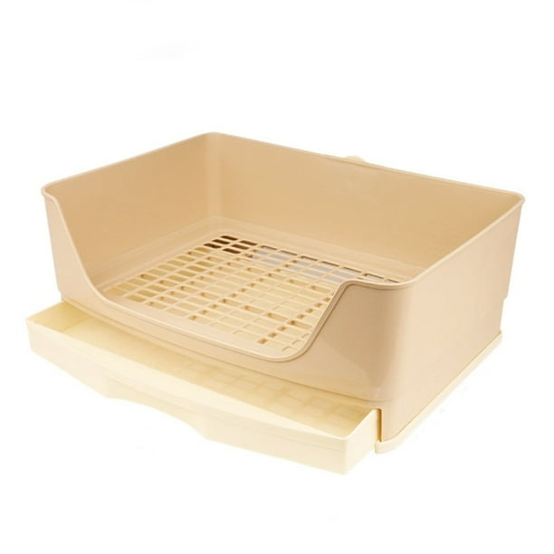 50LF Large Rabbit Litter Box with Drawer Place Firmly Pet Bedpan Corner ...