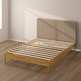 Zinus Amelia 41" Wood Platform Bed Frame with Upholstered Headboard ...
