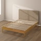 Zinus Amelia 41” Wood Platform Bed Frame with Upholstered Headboard ...