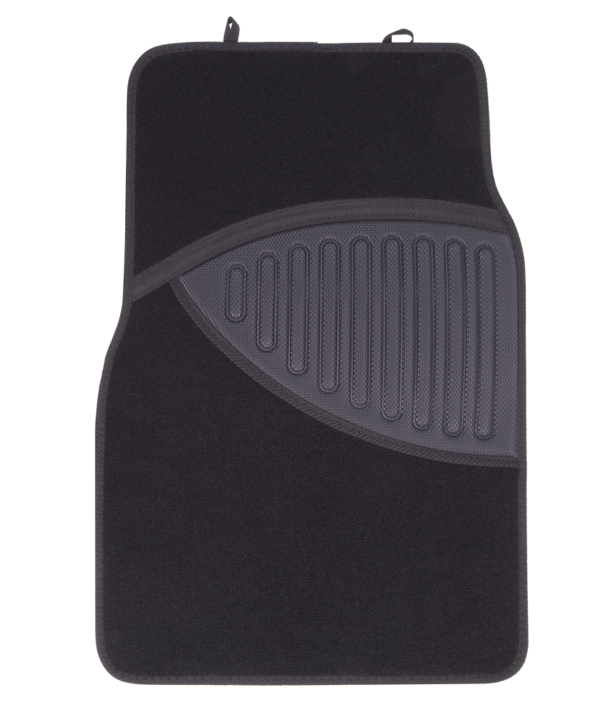 Auto Drive 4pc Carpet Floor Mat with XPE Heelpad Black – Universal Fit ...