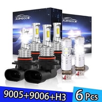 9005 H11 Led Headlight Kit Bulbs Bright White High Low Beam Combo 4x ...