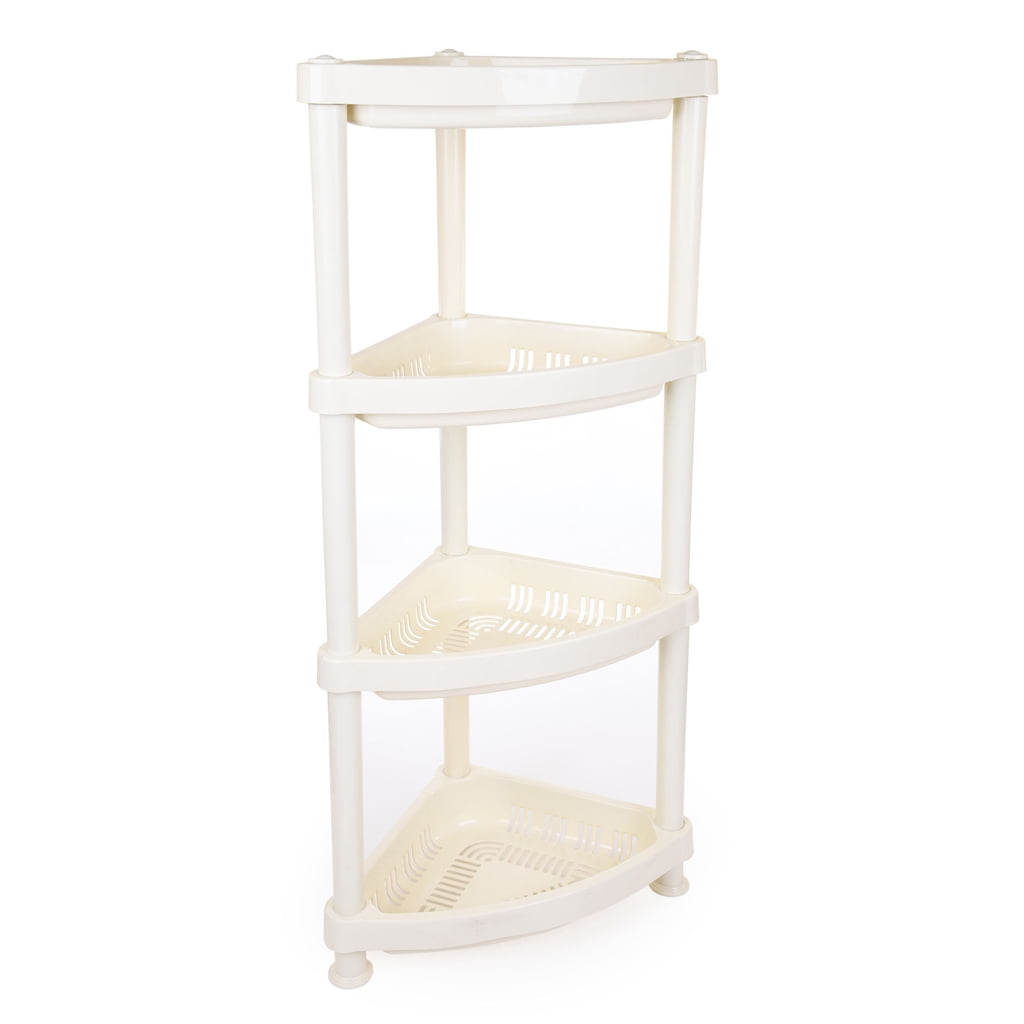 Mintra Home Light Duty Plastic Storage Racks (Triangular Rack, Ivory ...