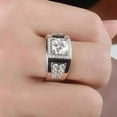 2Ct 14K White Gold Plated Round Cut Simulated Diamond Men's Wedding ...