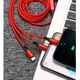 3 in 1 USB Fast Charging Cable for Android/iOS Compatible Mobile Phones ...