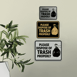 Signs ByLITA Classic Framed Please Dispose Of Trash Properly Sign ...