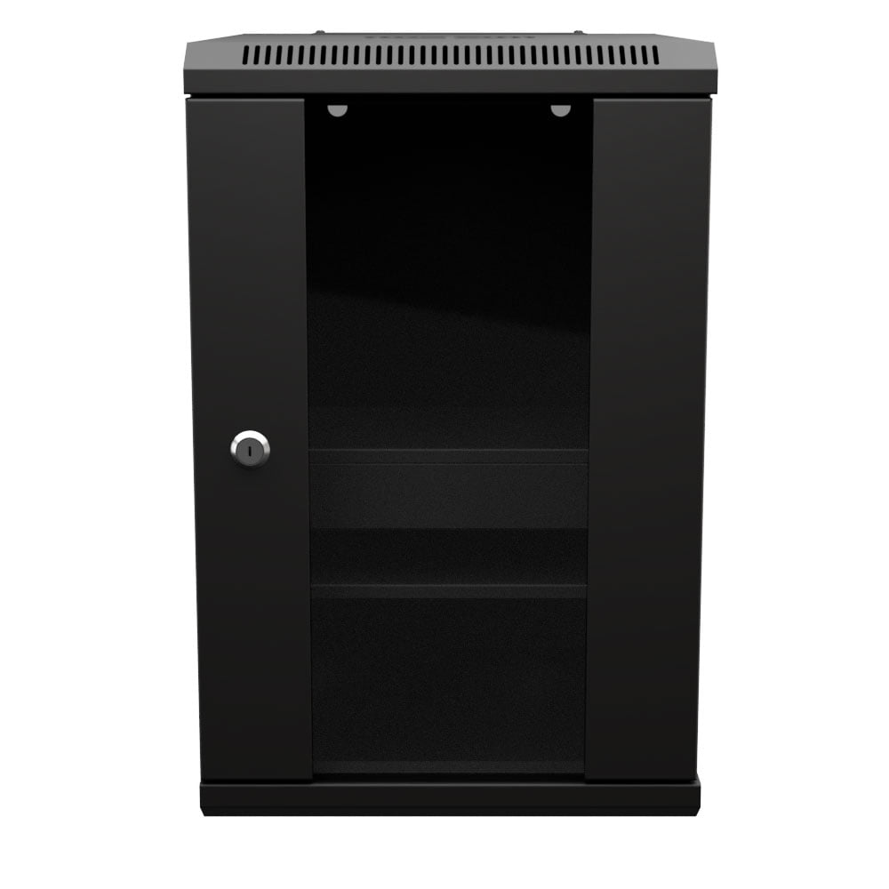 NavePoint 9U 10 Inch Network Server Cabinet, 15.75 inch Deep, Glass ...