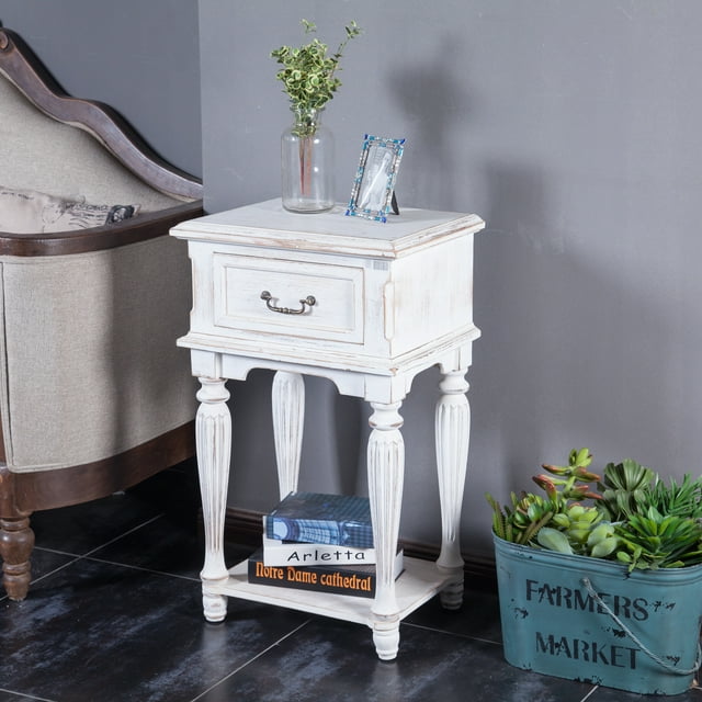 Small White Wood End Table - Walmart.com