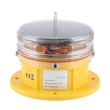 Solar Safety Light LED IP68 Waterproof Yellow Light Ship Beacon Light ...