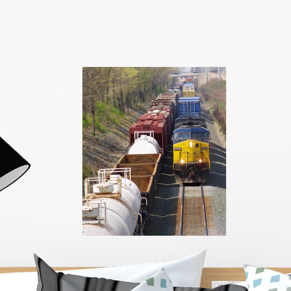 Oncoming Train Wall Mural by Wallmonkeys Peel and Stick Graphic (18 in ...