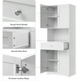 Homfa 67.5" Tall Bathroom Storage Cabinet with Drawer, 4 Door Modern ...