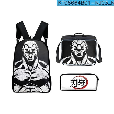2022 Japan Anime Yujiro Baki Hanma Backpack Lunch Bag Pencil Box ...
