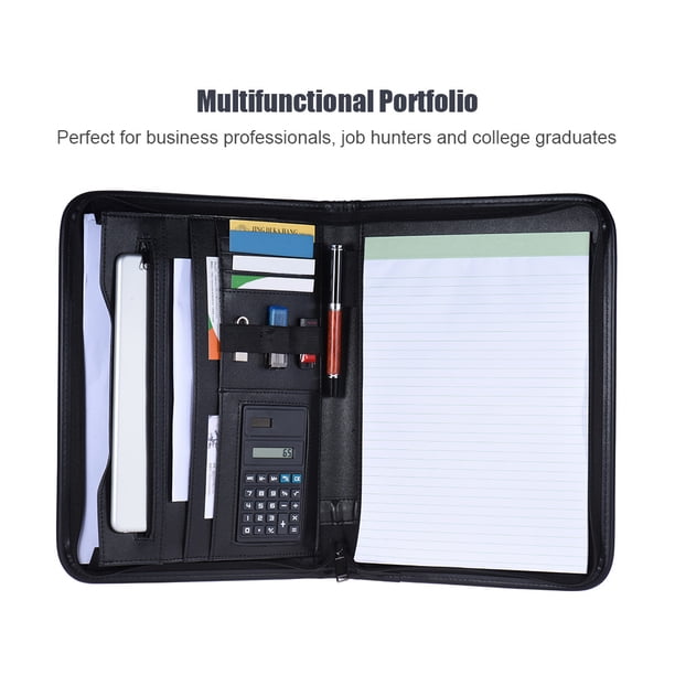 Tomshine Business Portfolio Padfolio, Binder Organizer A4 Leather with ...