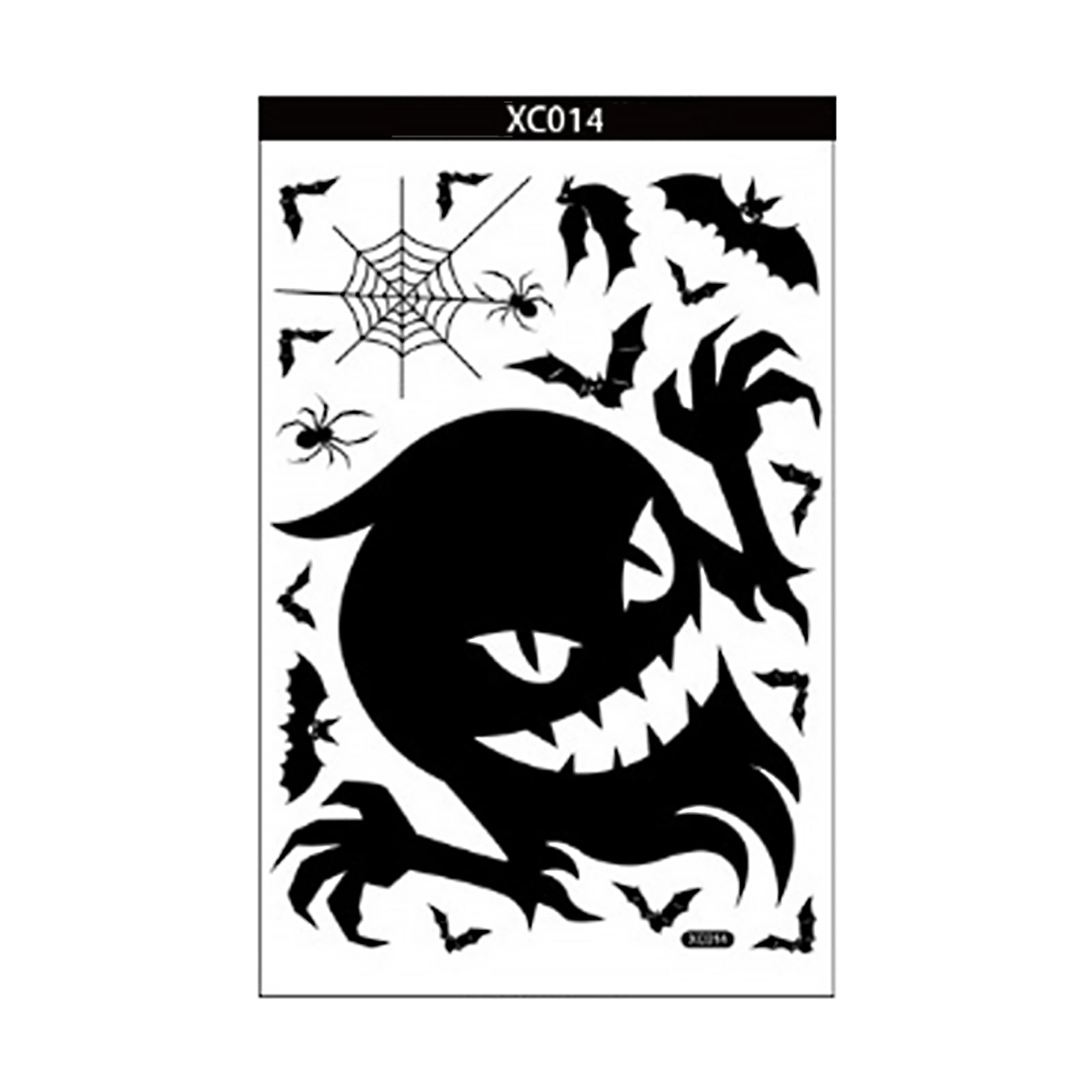 Walmeck Window Sticker Scary Creepy Glass Window Decal Double Sided ...