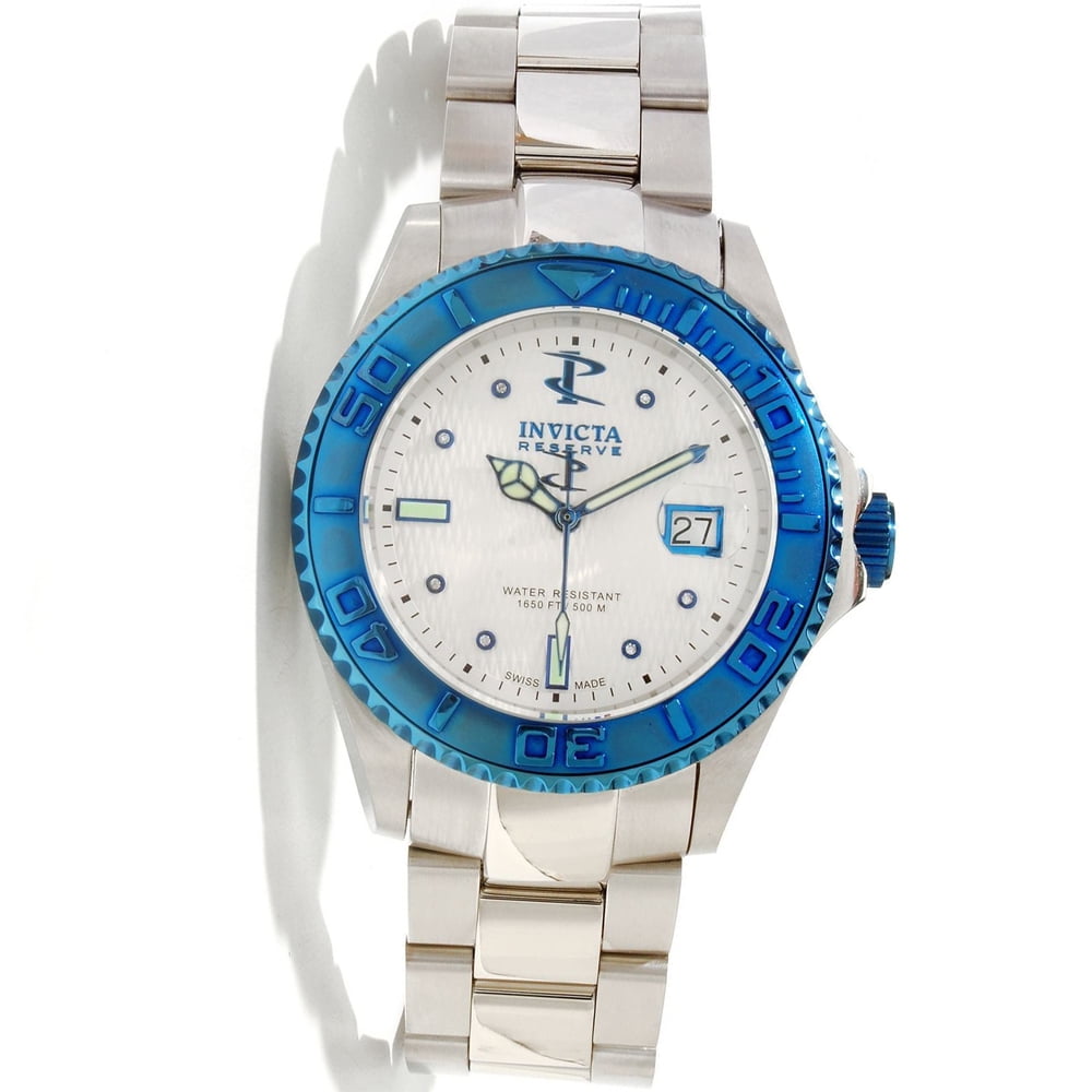 Invicta - Invicta Men's 11570 Reserve Pro Diver Blue Bezel White Dial ...
