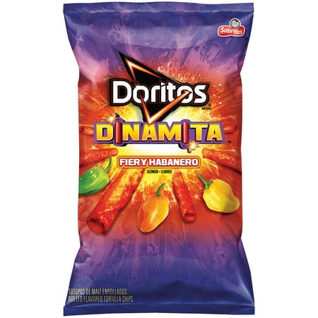 Doritos Dinamita Fiery Habanero Rolled Tortilla Chips 9.25 oz Bag ...