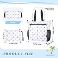 Blue Purple Stars on White Background Beach Bag Travel Tote Bag ...