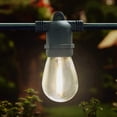 Sunforce Outdoor Solar LED String Lights, 35FT with 15 Waterproof Bulbs ...