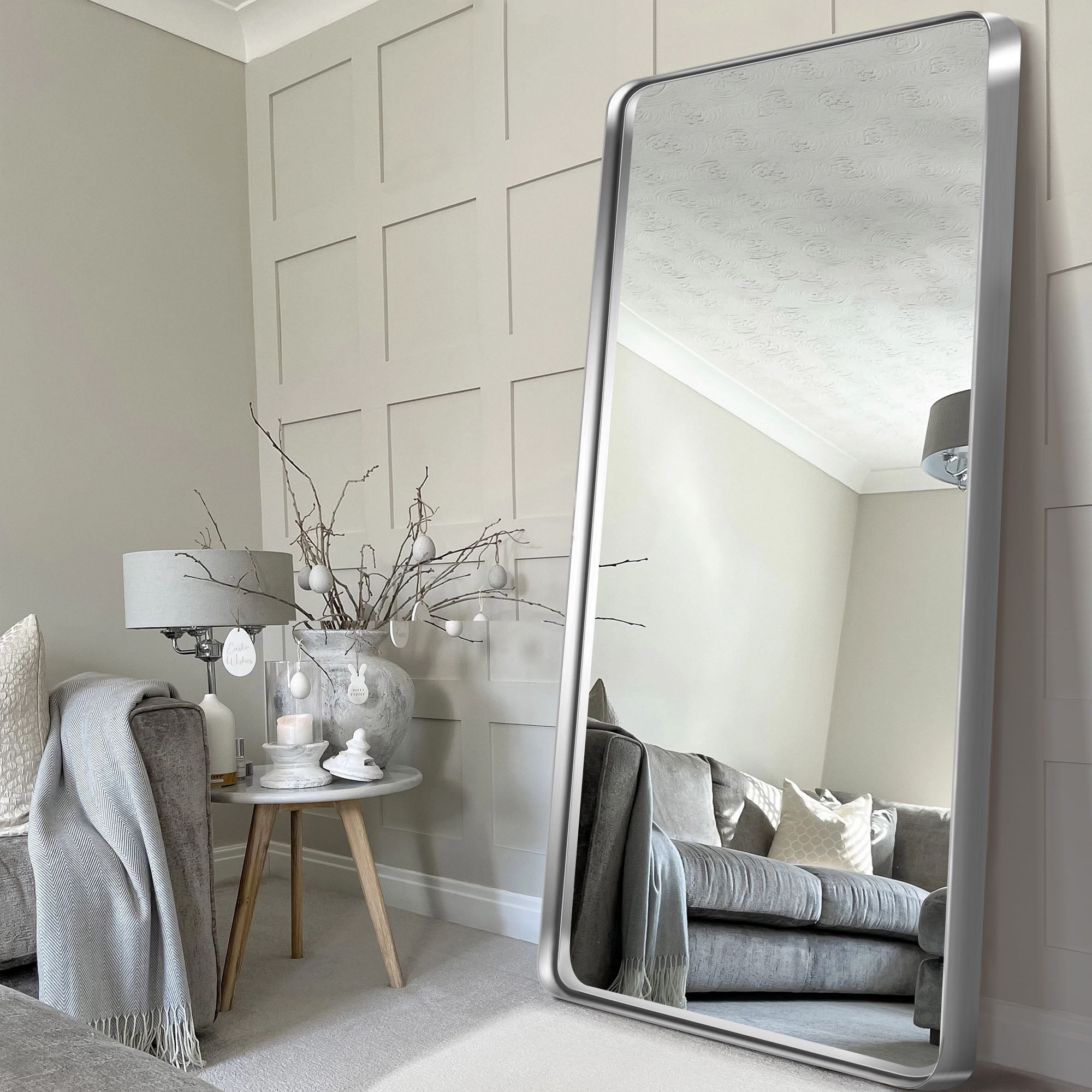 Neutype 71"x32" Aluminum Alloy Wall Mount Rounded Corner Rectangular ...