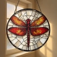 Nature Insect Stained Glass Style Panel – Decorative Window Art ...