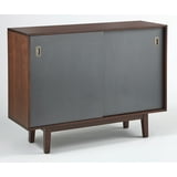 Free Shipping! angelo:HOME Laslow Sliding Door Console Table Walnut ...