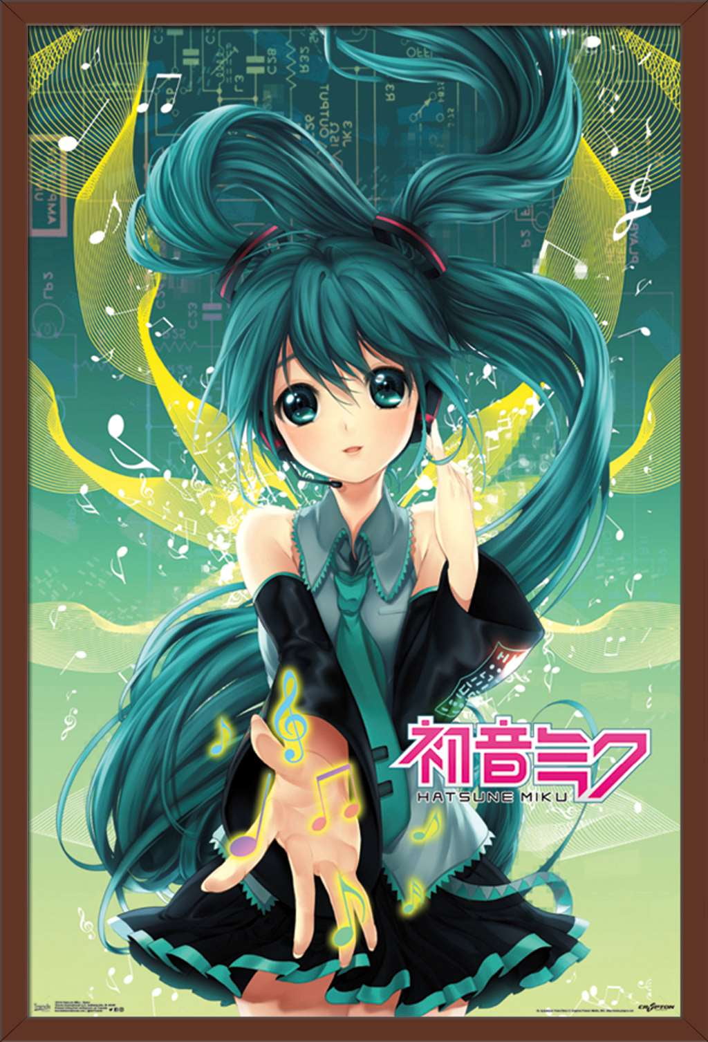 Hatsune Miku - Notes Wall Poster, 22.375" x 34", Framed - Walmart.com