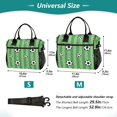 ALAZA Football Green Stripes Print Cooler Lunch Bag Insulated Reusable ...