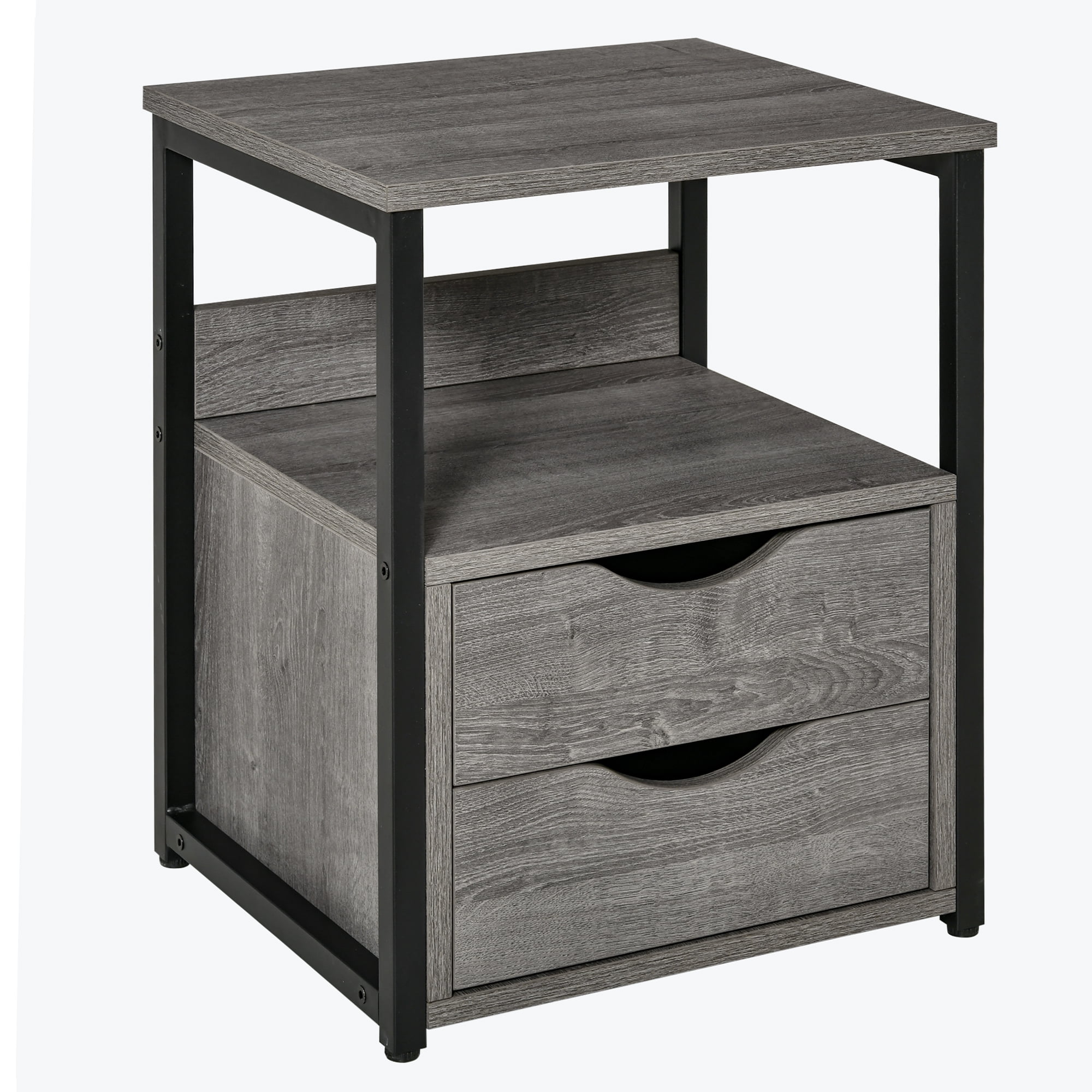 Click here for Homcom Industrial End Table With 2 Drawers  Accent... prices