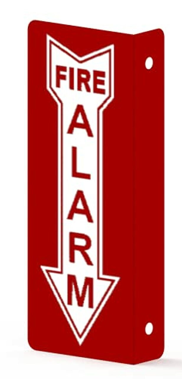 FIRE Alarm Arrow Down Projection Sign-FIRE Alarm Arrow Down Hallway ...