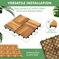 TINKLE WELL Interlocking Wood Deck Tiles 12x12 Waterproof 10-pack ...