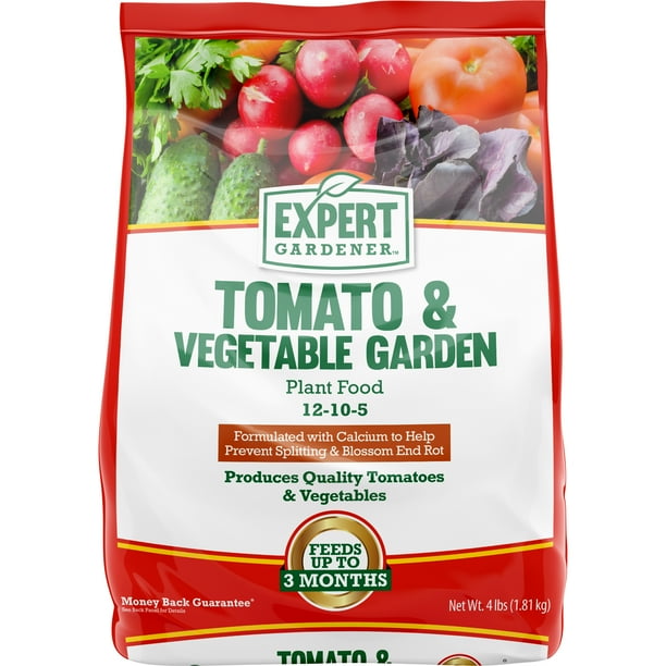 Expert Gardener Tomato & Vegetable Garden Plant Food Fertilizer, 12-10-5 Fertilizer, 4 lb ...